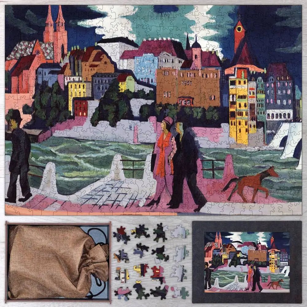 View of Basel and the Rhine Puzzle – PuzzlesPrint